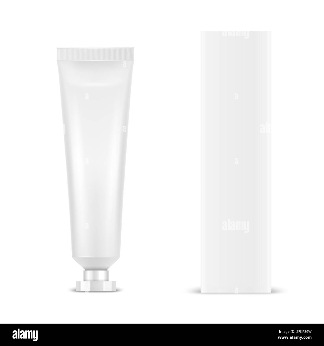 Vector 3d Realistic Plastic, Metal White Tooth Paste, Cream Tube ...