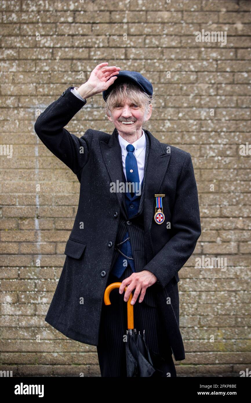 Davy Duff of Sir Robert Bateson Memorial Society doffs his hat after a ...