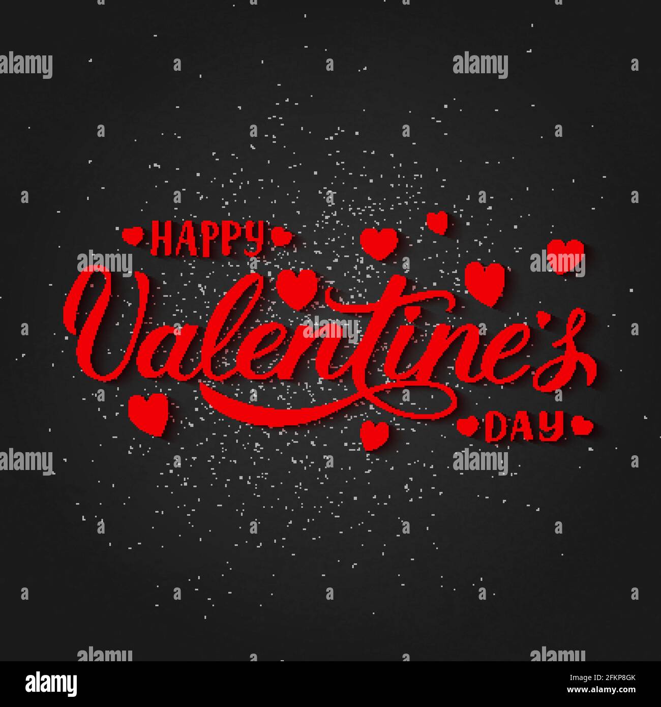 Hand drawn Valentines day greeting card. Happy Valentine s Day ...