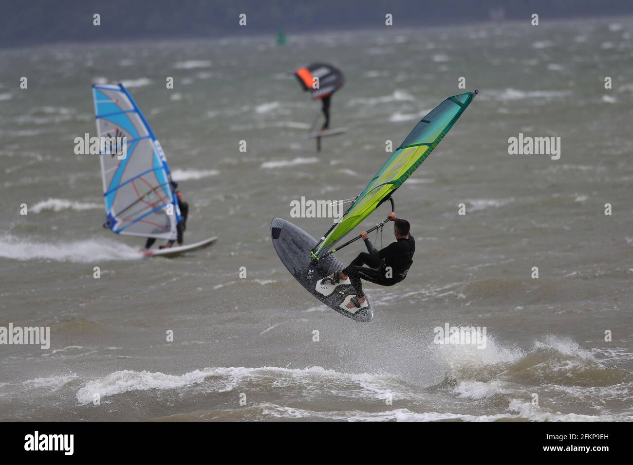 New Forest, Hampshire. 3rd May 2021. UK Weather. Strong winds at ...