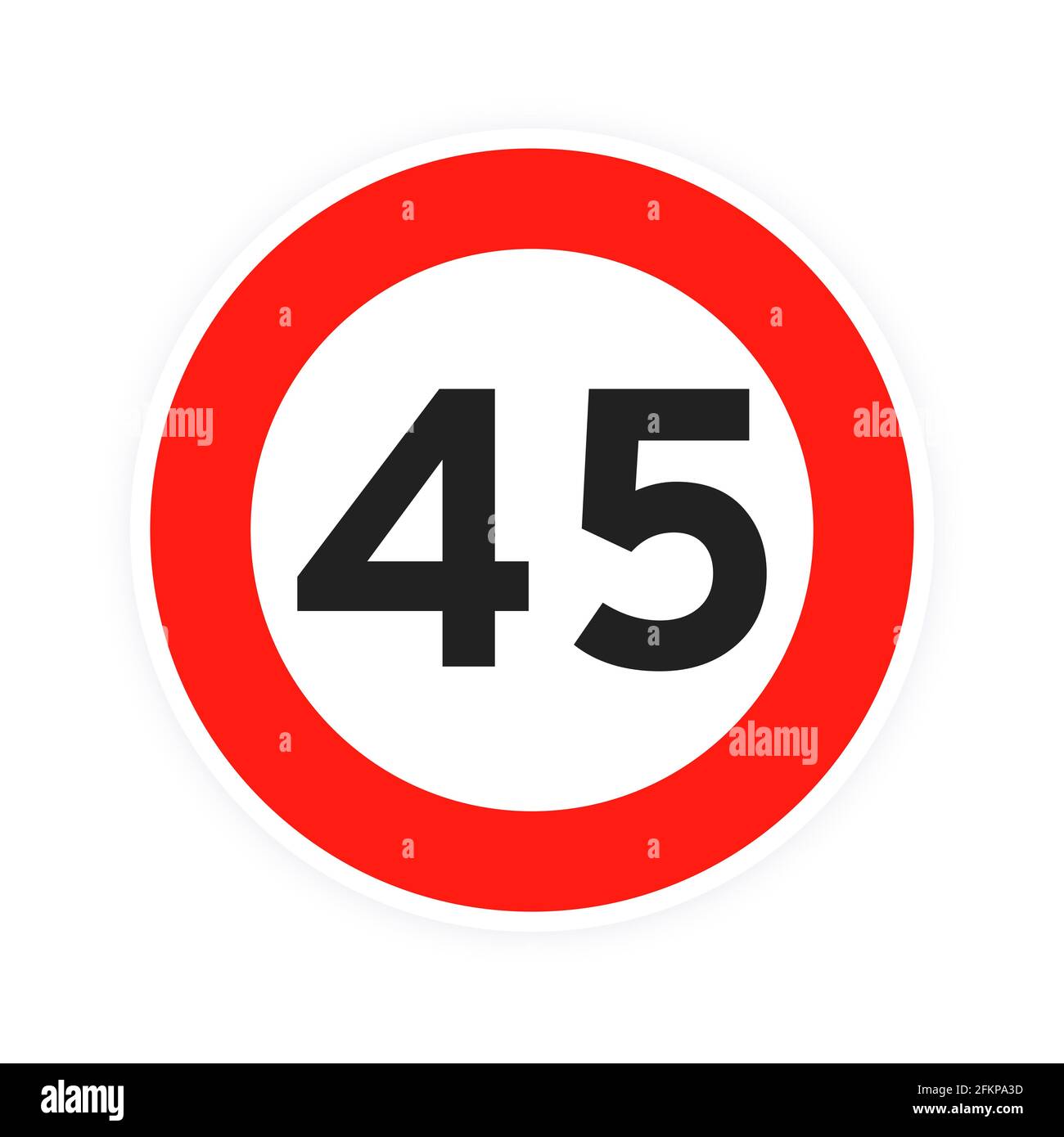 Speed limit sign france Stock Vector Images - Alamy