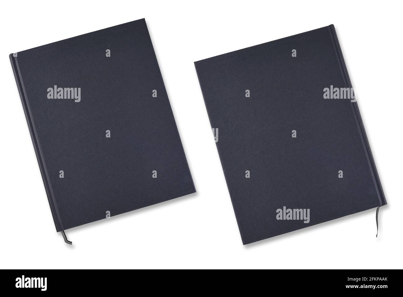 Front and Back Hard book cover view from above. Isolated on white Stock ...