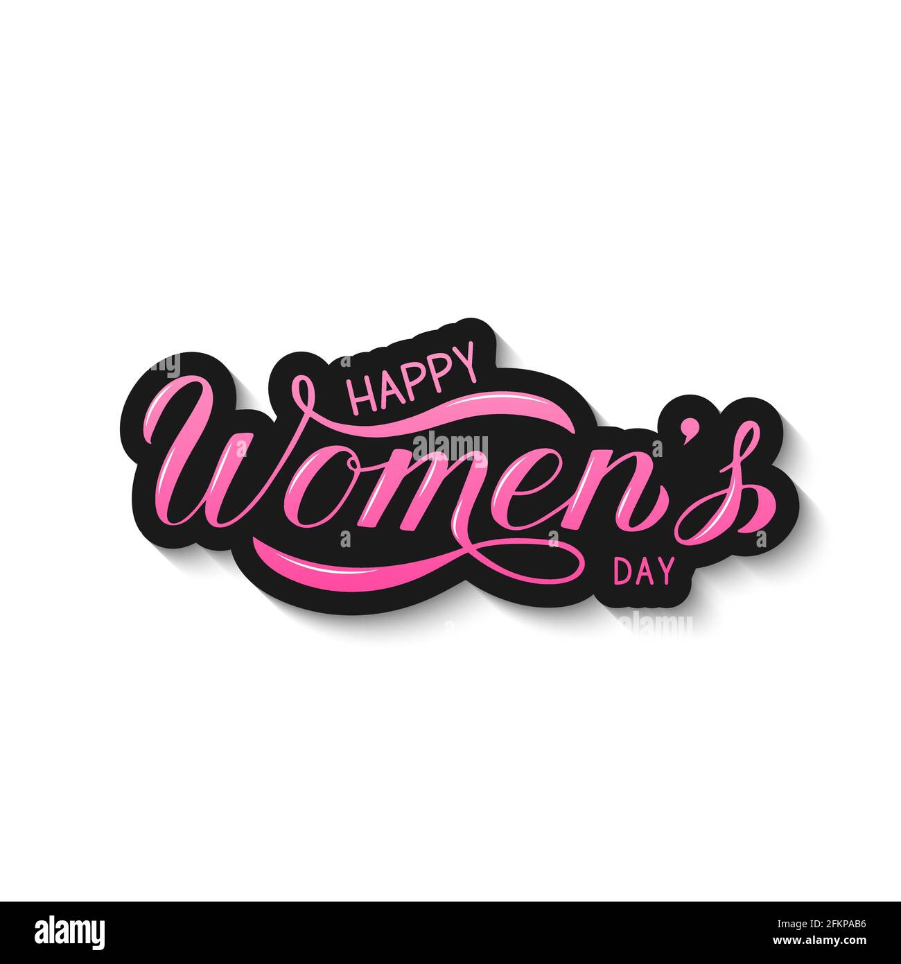 Happy Women s Day calligraphy hand lettering. International womens day ...