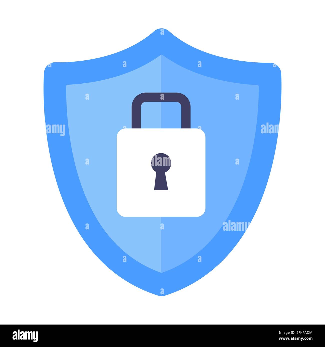 Wireless shield VPN wifi icon sign flat design vector illustration ...