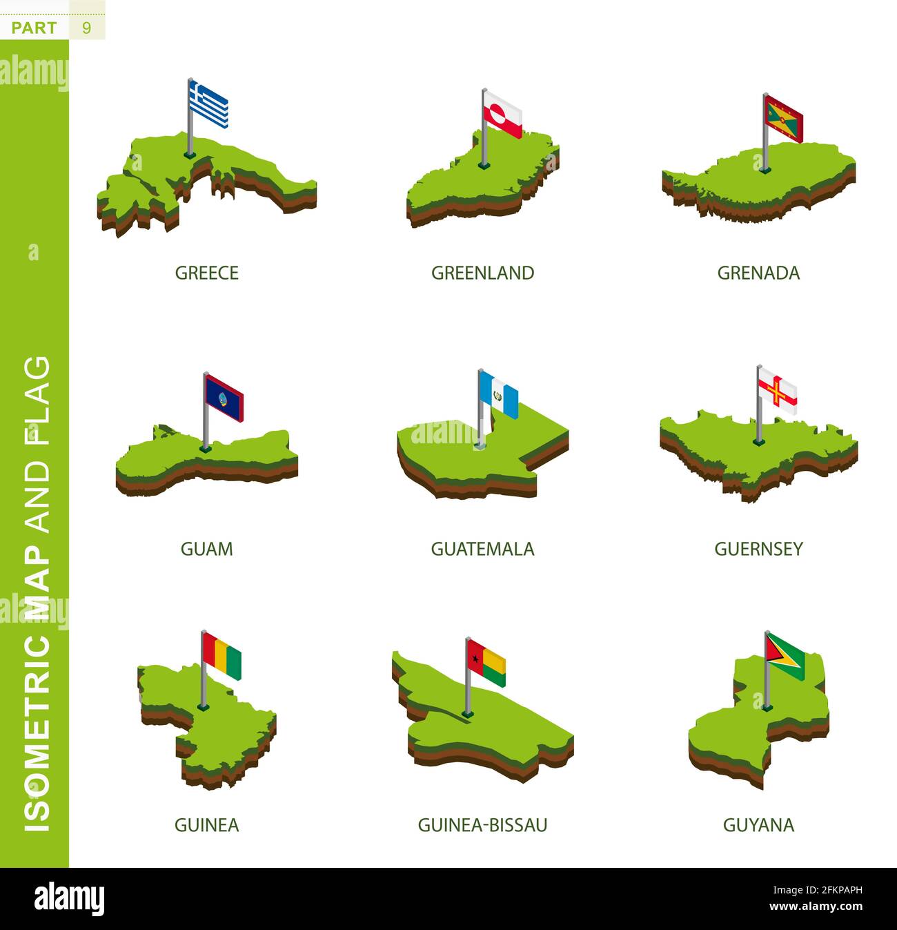 3d isometric map guam hi-res stock photography and images - Alamy