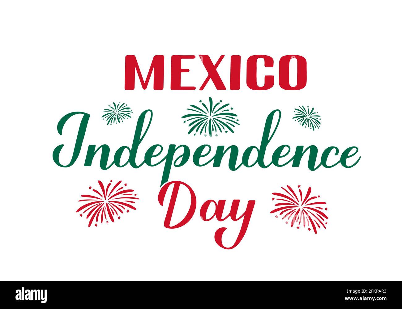Mexico Independence Day calligraphy hand lettering isolated on white ...