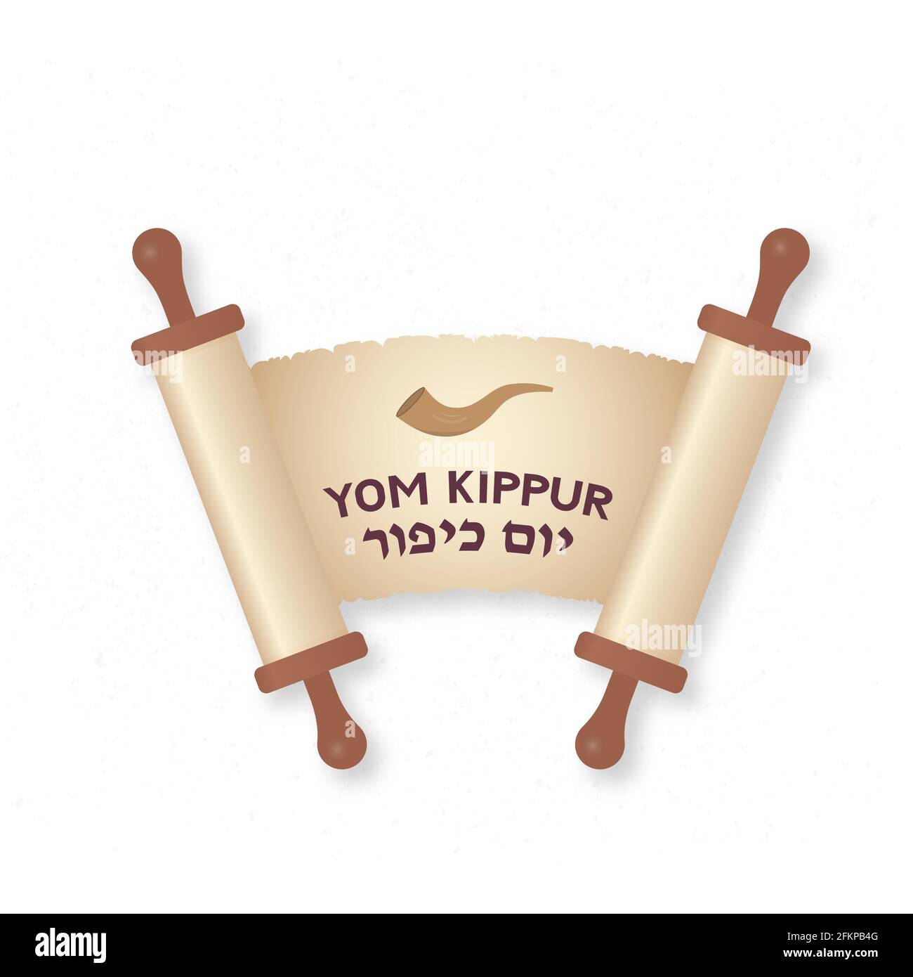 Yom Kippur Day of Atonement Jewish holiday typography poster. Old ...