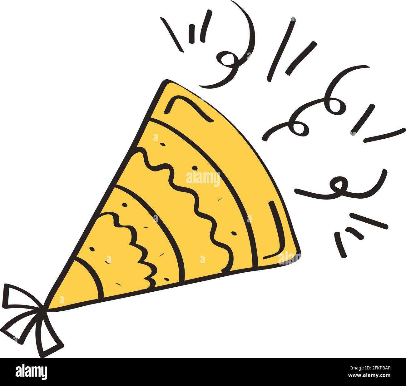 cornet and confetti birthday icon Stock Vector Image & Art - Alamy