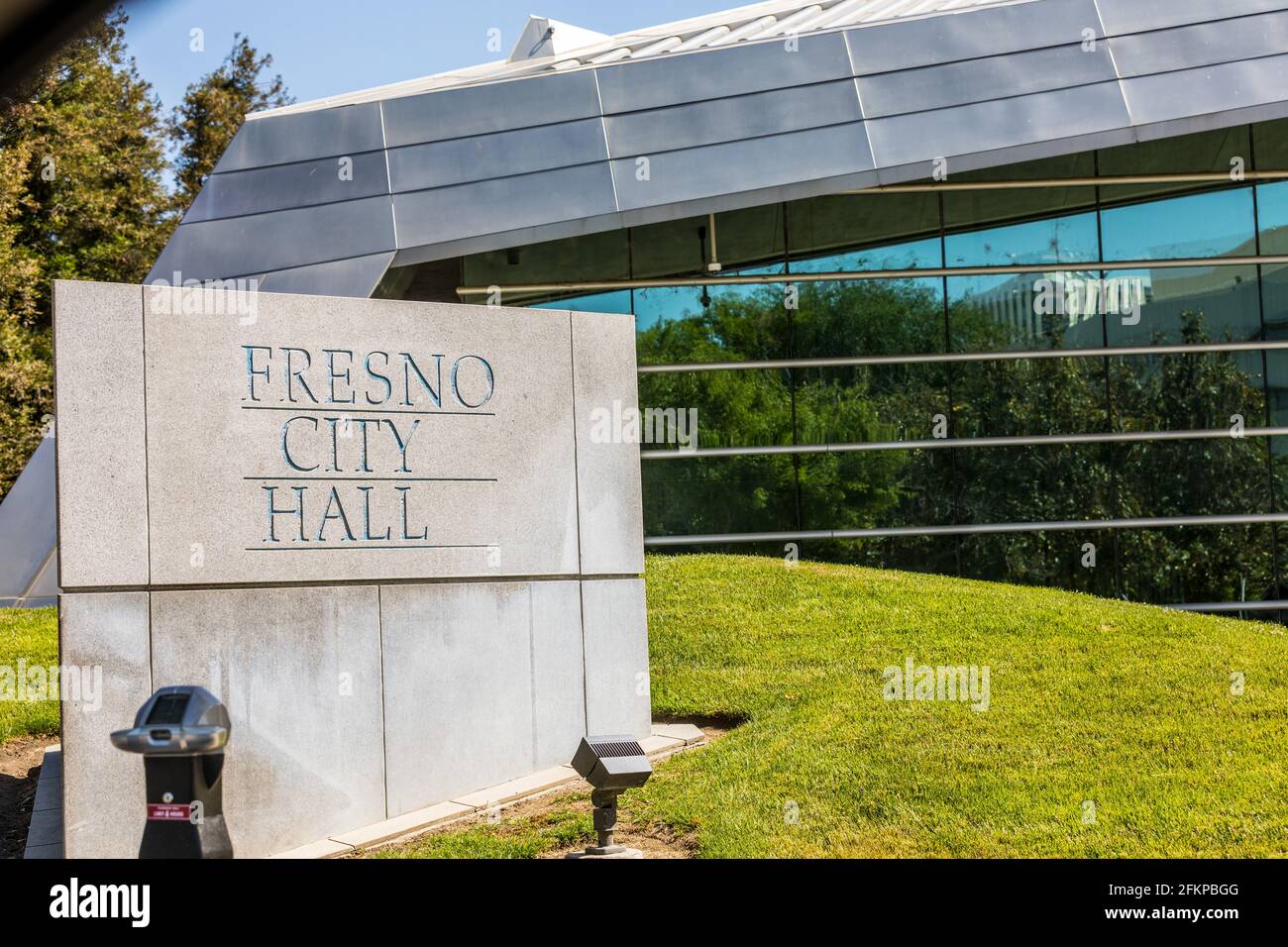 A sign for the Fresno California City Hall Stock Photo - Alamy
