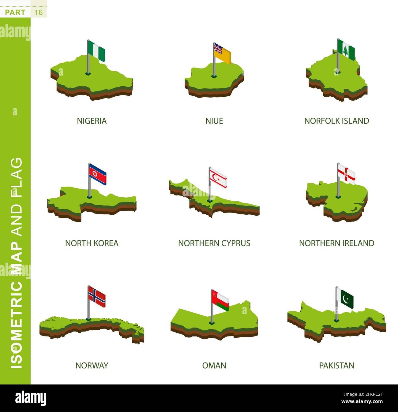 Norfolk island 3d map Stock Vector Images - Alamy