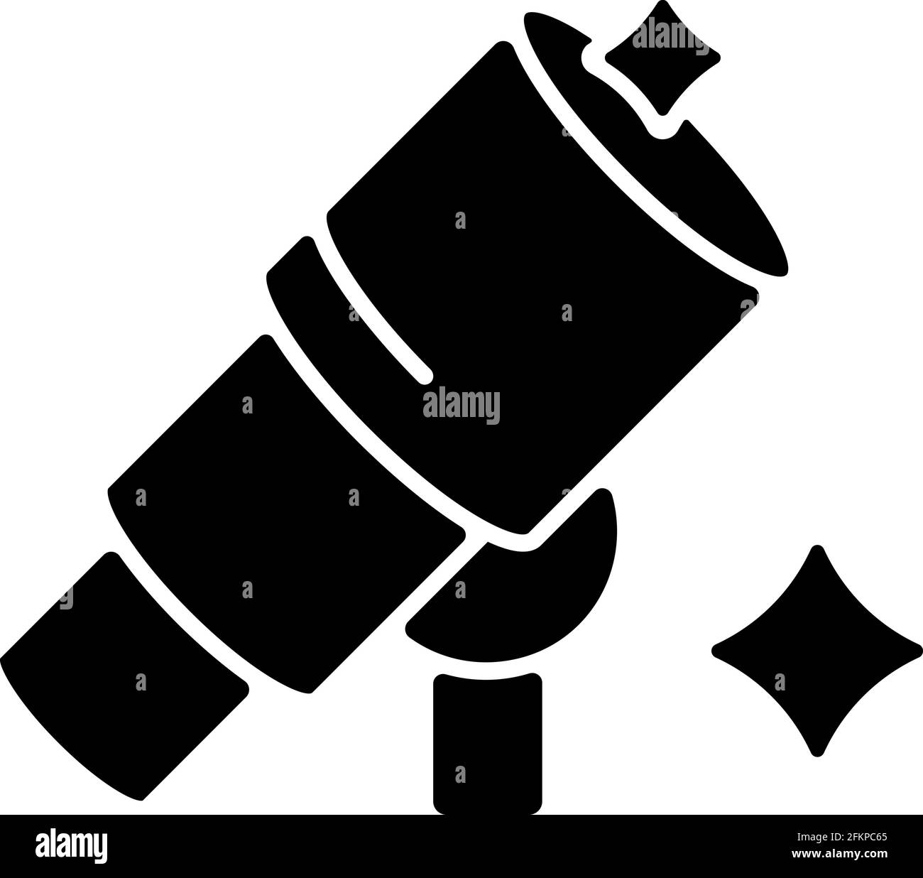 Optical telescope night silhouette Cut Out Stock Images & Pictures - Alamy