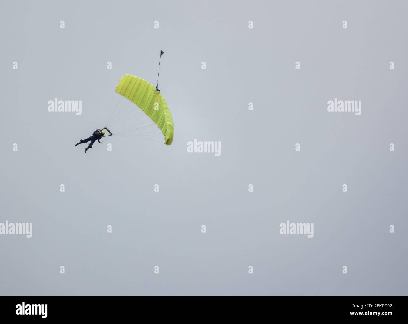 Parachute Regiment Freefall Team member of 'The Red Devils' practising ...