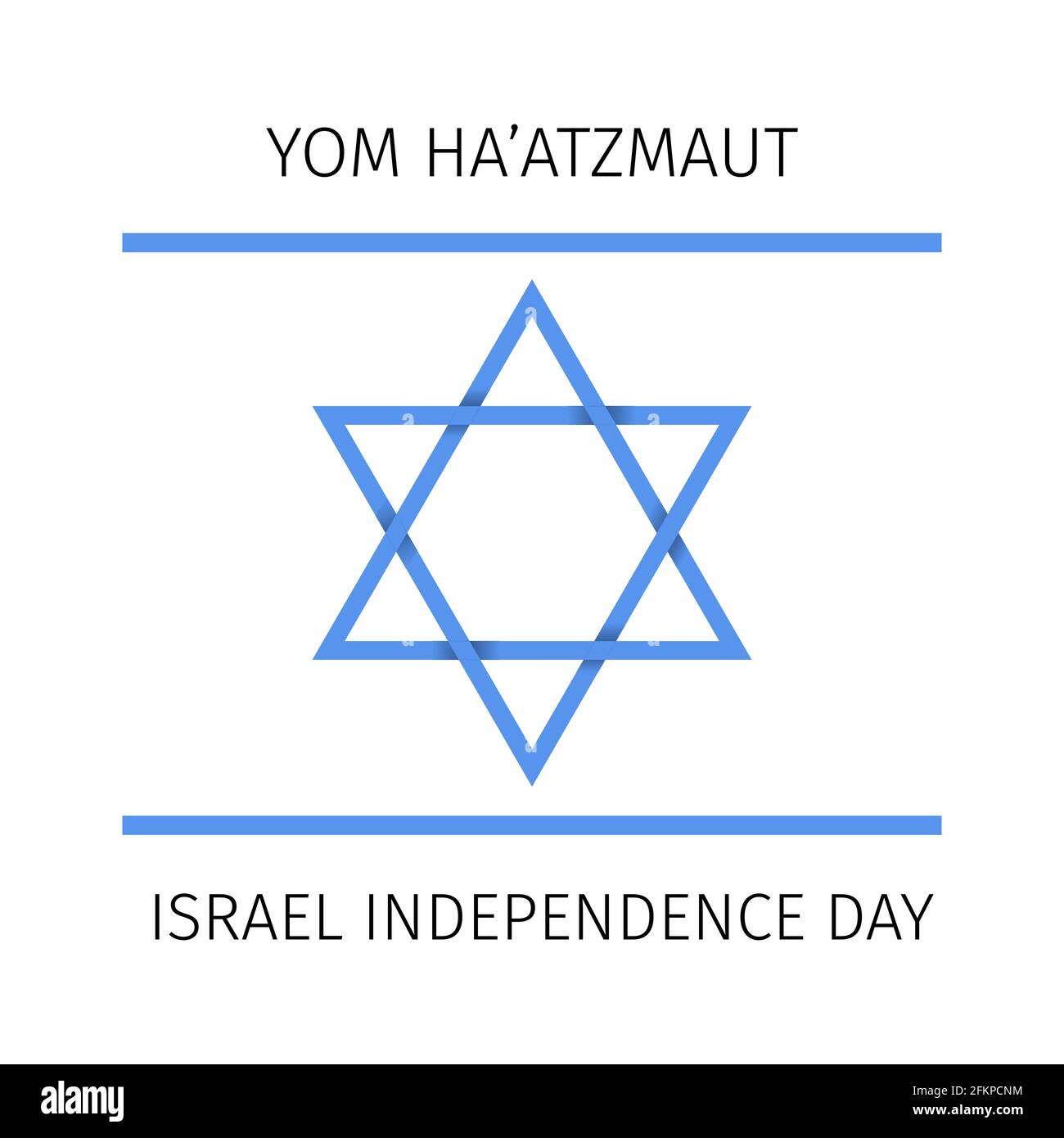 Israel Independence Day (Yom Haatzmaut). Star of David. Jewish holiday ...