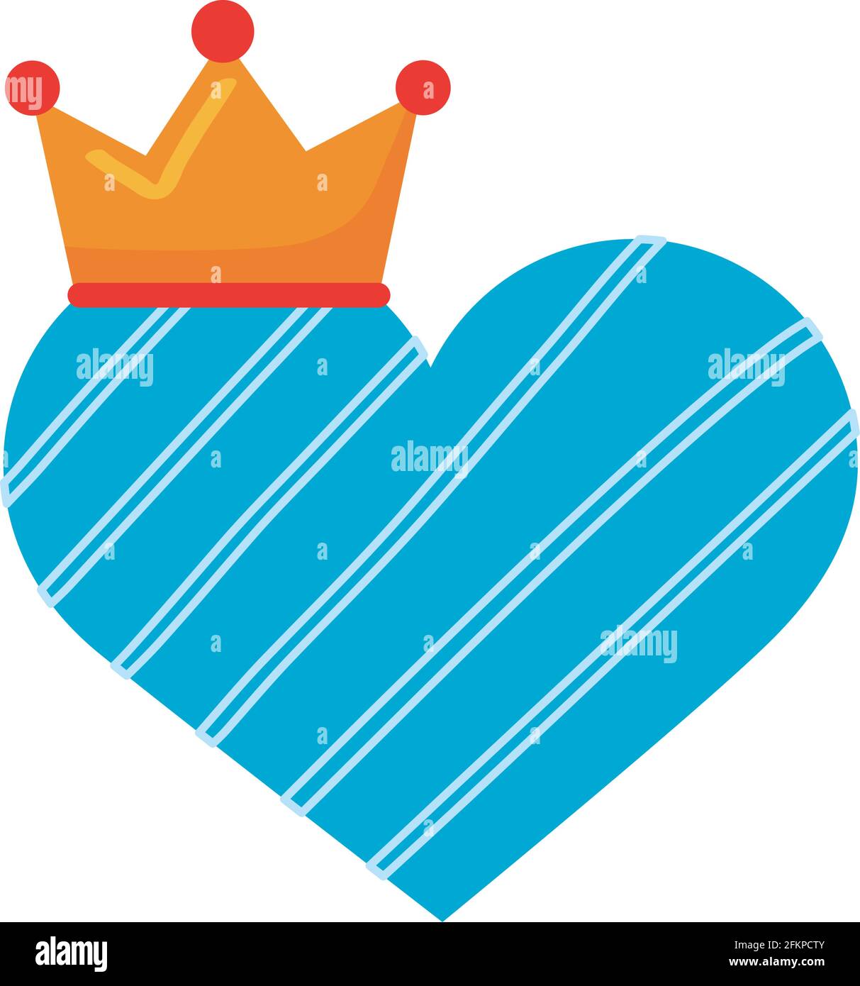 heart with king crown icon Stock Vector Image & Art - Alamy