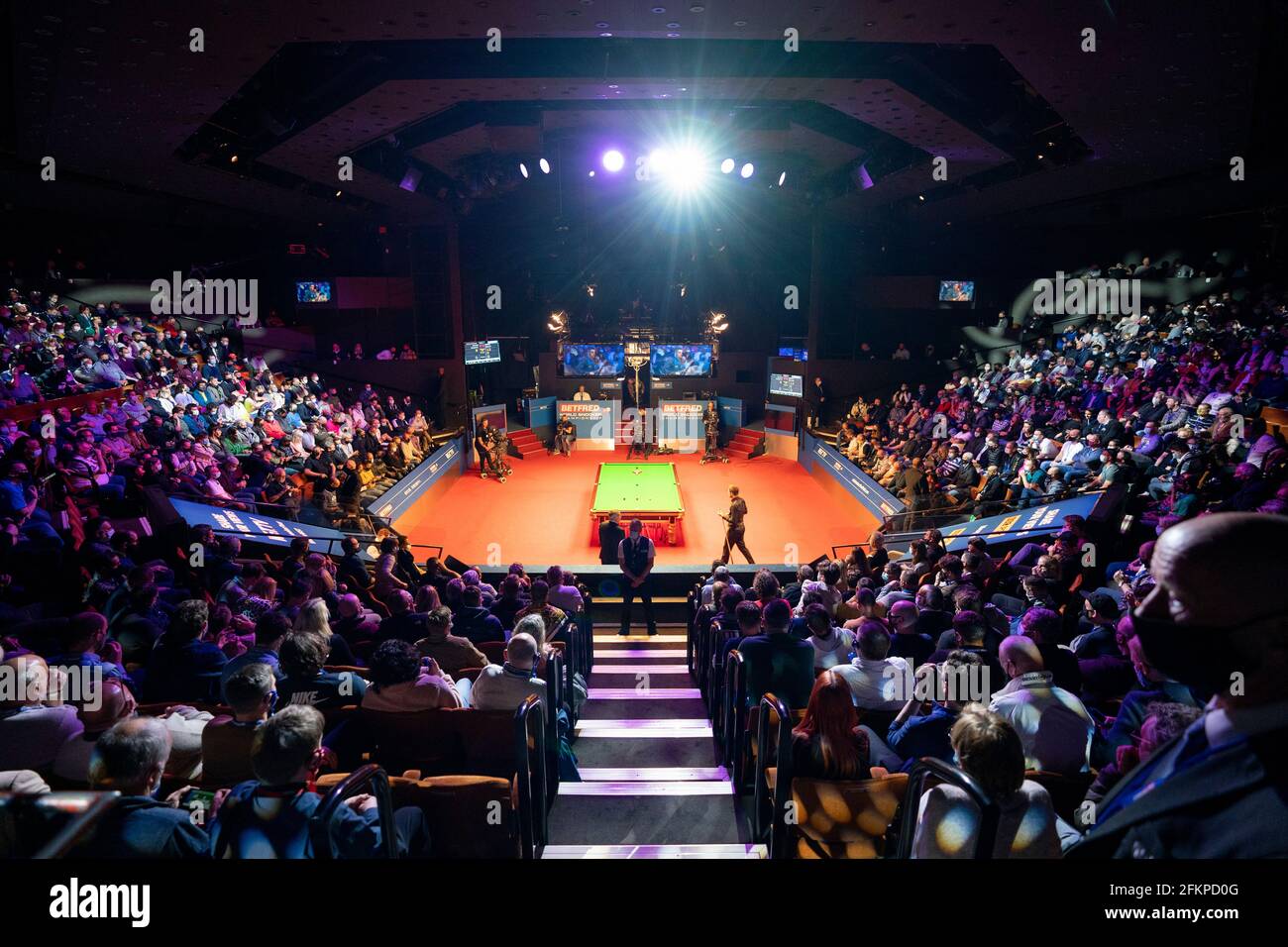 A general view of the auditorium during day 17 of the Betfred World ...