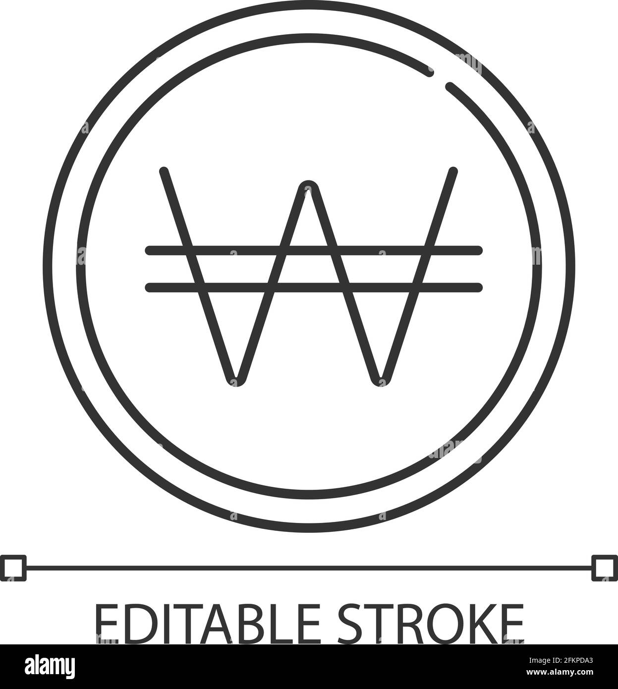 South korea currency economic Stock Vector Images - Alamy