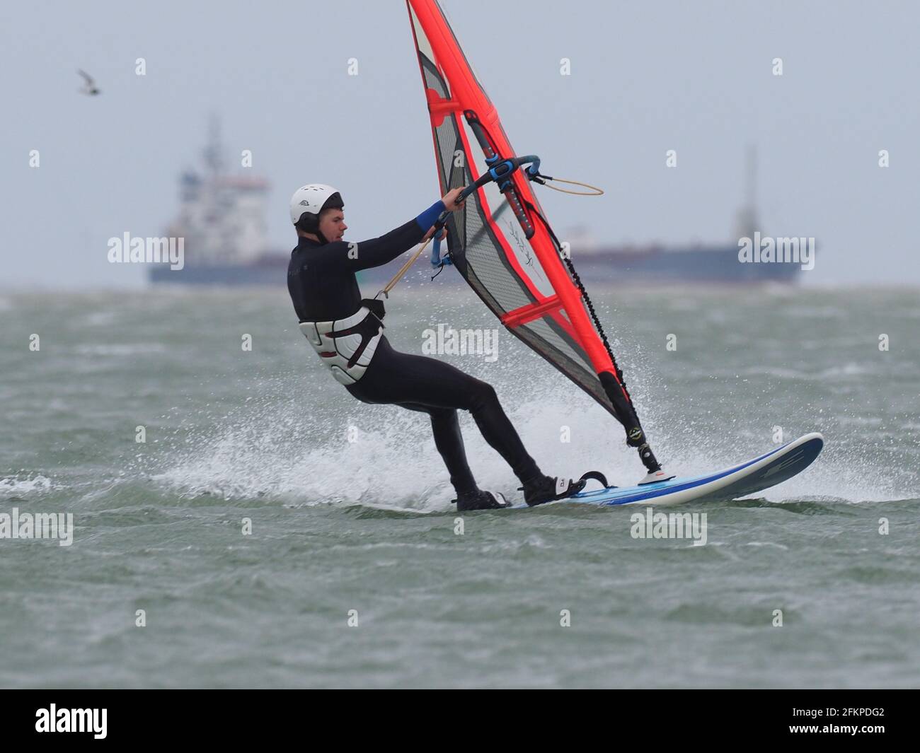 Minster on Sea, Kent, UK. 3rd May, 2021. UK Weather: a windy afternoon ...