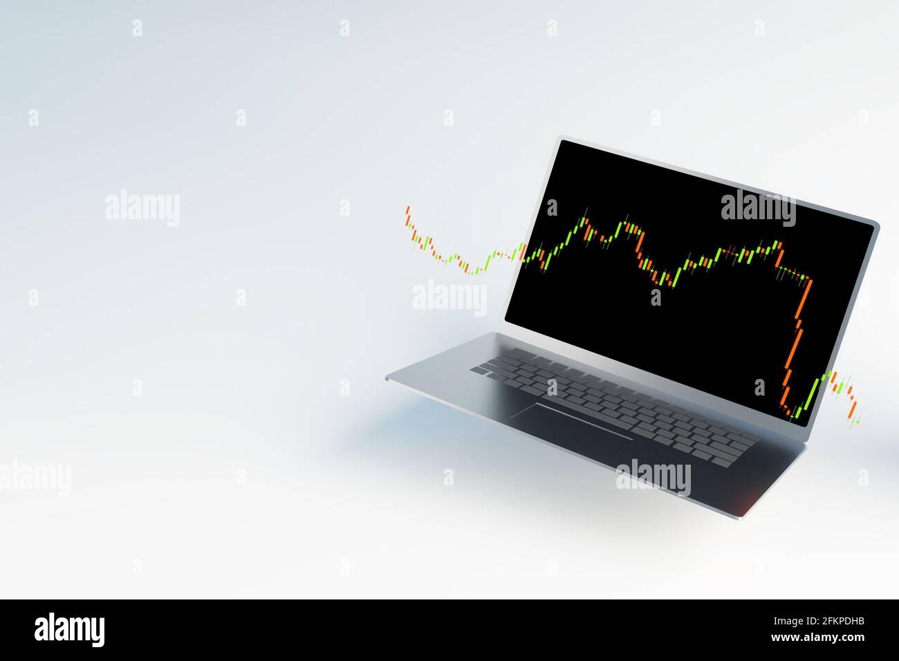 forex stock chart and laptop for trading forein exchange market, forex ...