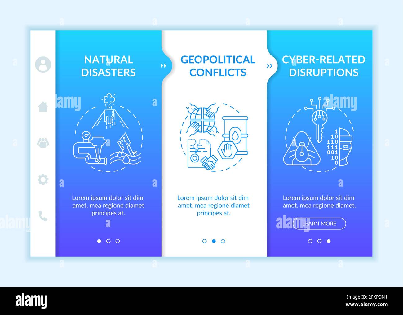 Energetic Security Threats Onboarding Vector Template Stock Vector Image And Art Alamy