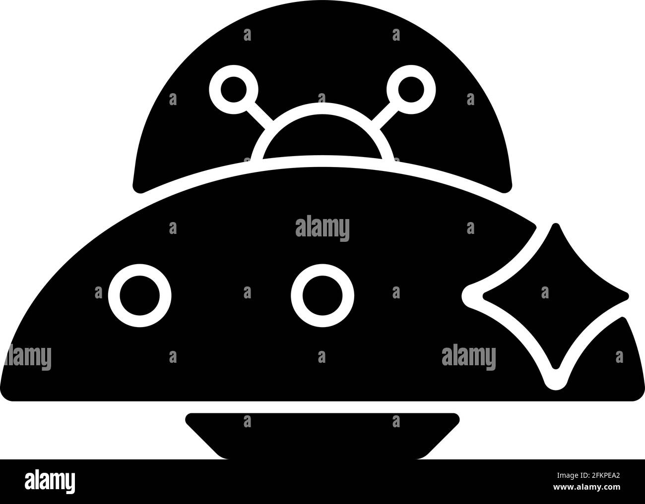 Ufo black glyph icon Stock Vector Image & Art - Alamy