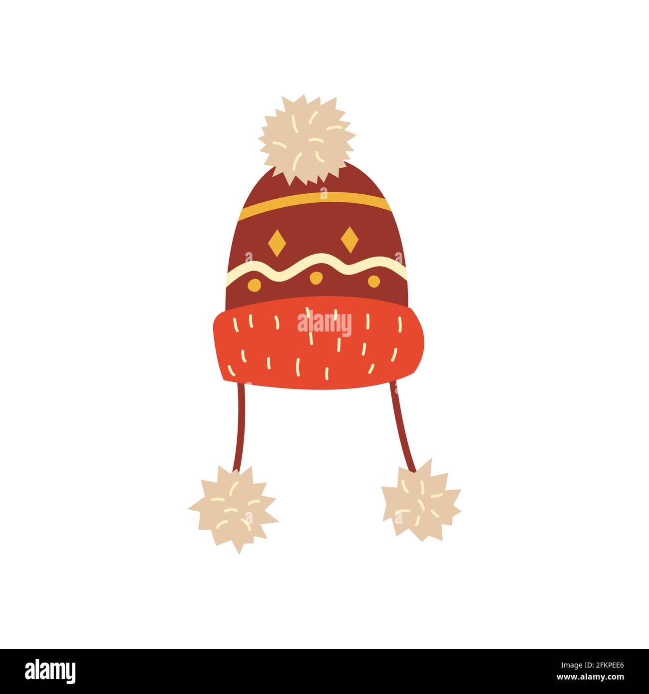 Winter hat icon. Knitted winter cap. Vector illustration Stock Vector ...