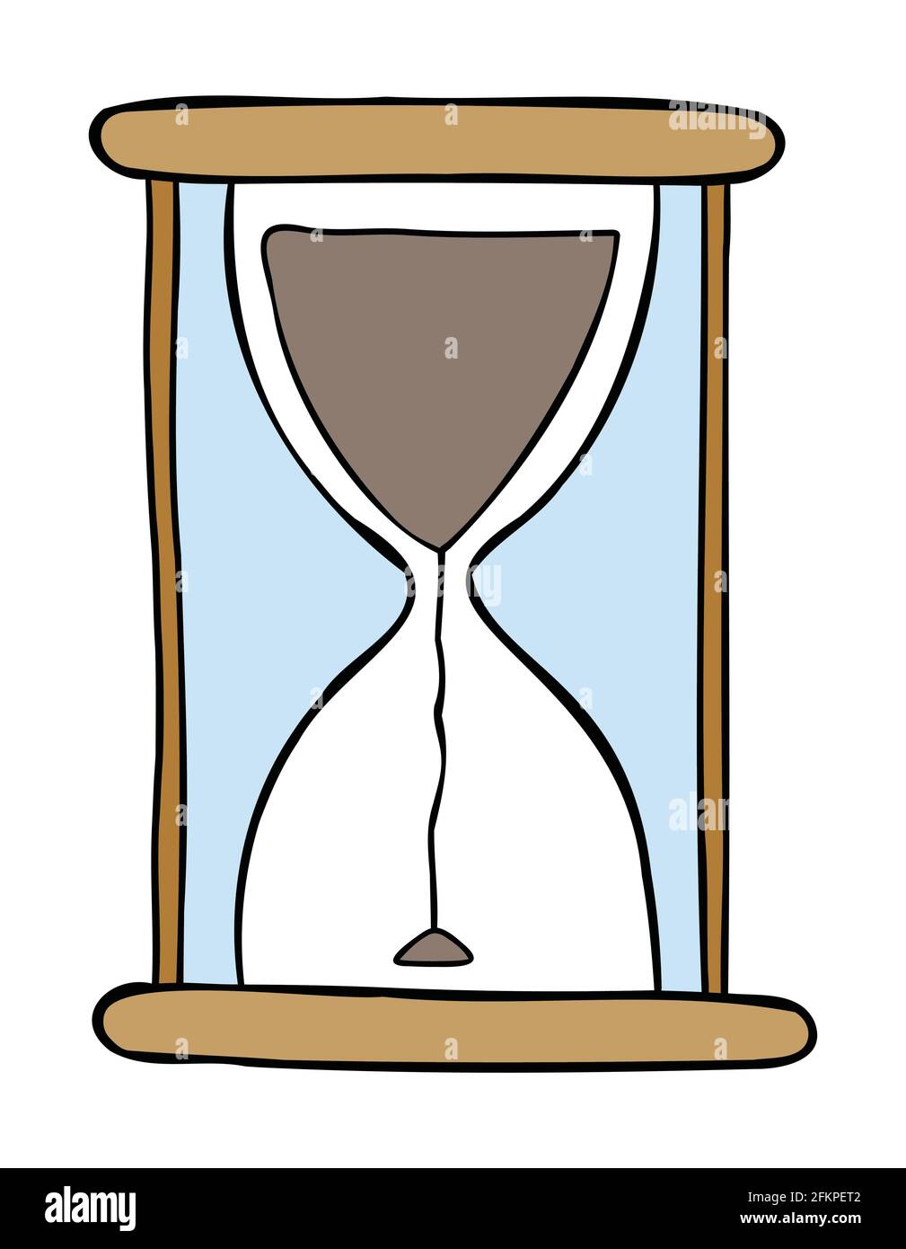 Cartoon vector illustration of newly started sand watch Stock Vector ...