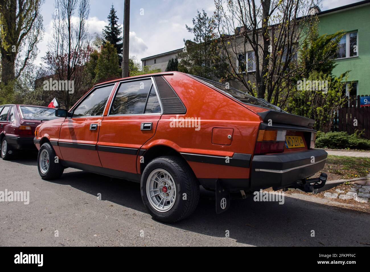 A classic Polonez is presented during the rally outside the FSO ...