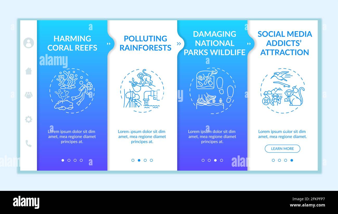 Green tourism challenges onboarding vector template Stock Vector Image ...