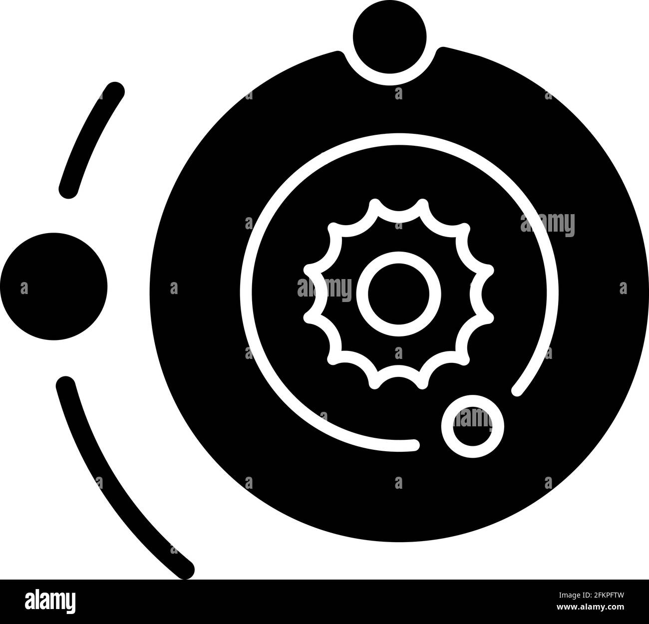 Solar system black glyph icon Stock Vector Image & Art - Alamy