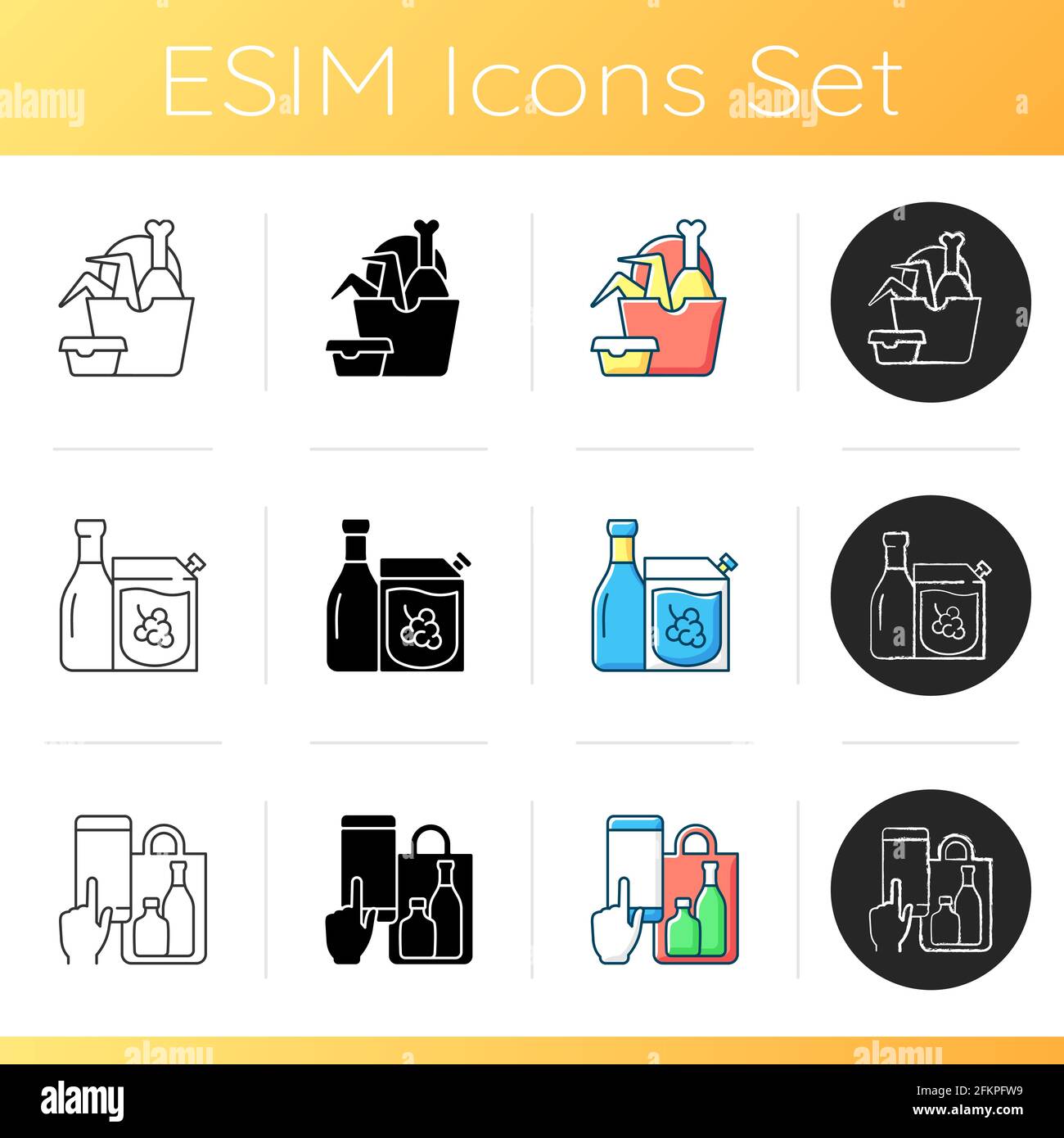Pickup and delivery option icons set Stock Vector Image & Art - Alamy