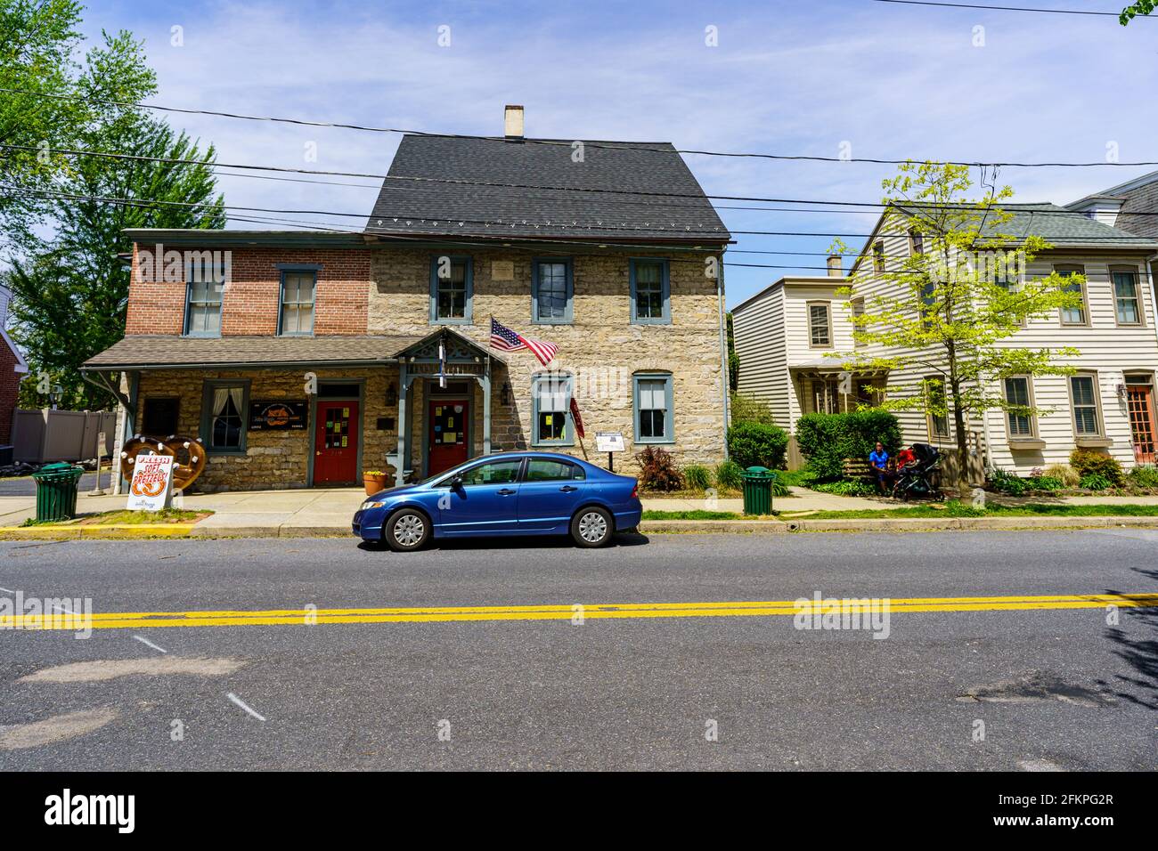 Lititz, PA, USA - May 2, 2021: Exterior view of the Julius Sturgis ...
