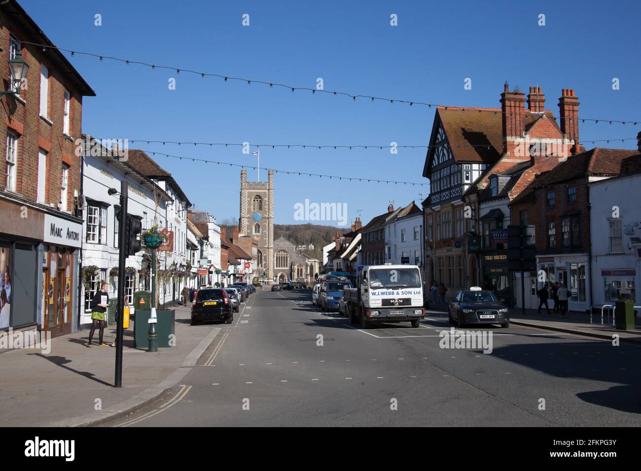 Views of Hart Street in Henley on Thames in Oxfordshire in the UK Stock ...