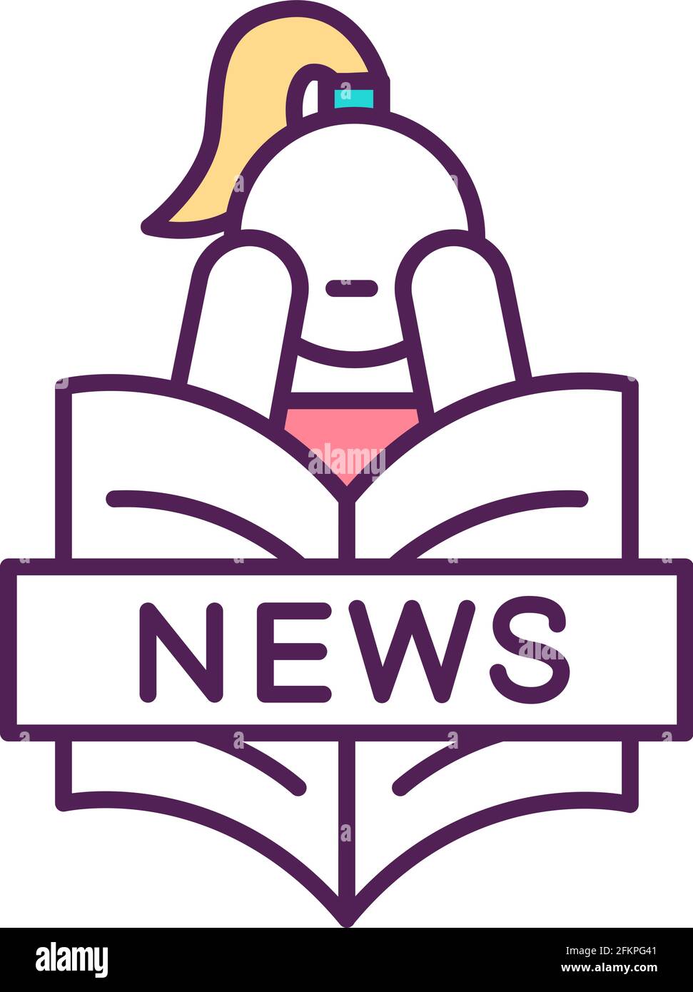 Shocking news and articles RGB color icon Stock Vector Image & Art - Alamy