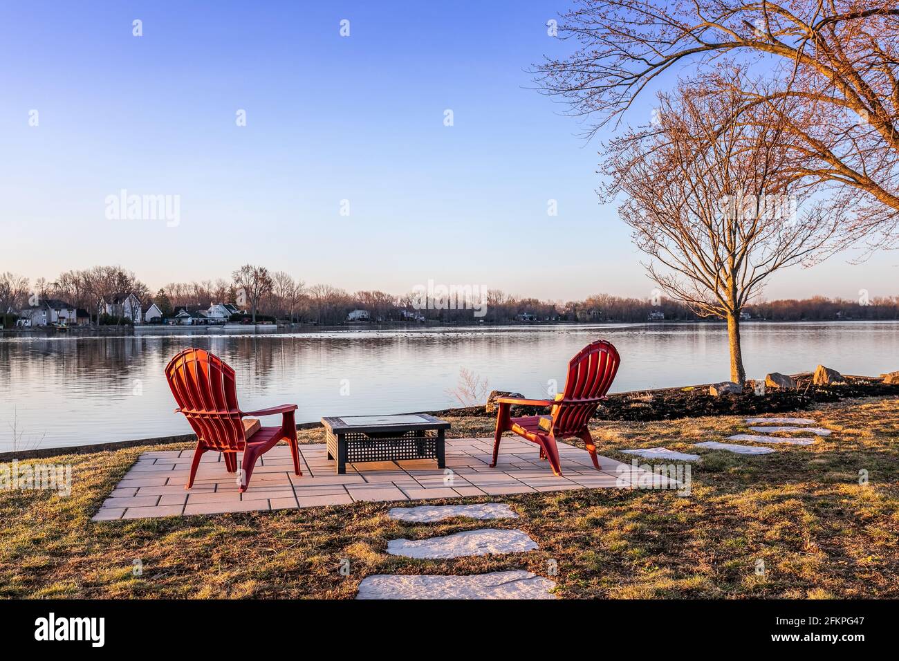 relaxing and seating by the water, waterfront Stock Photo - Alamy