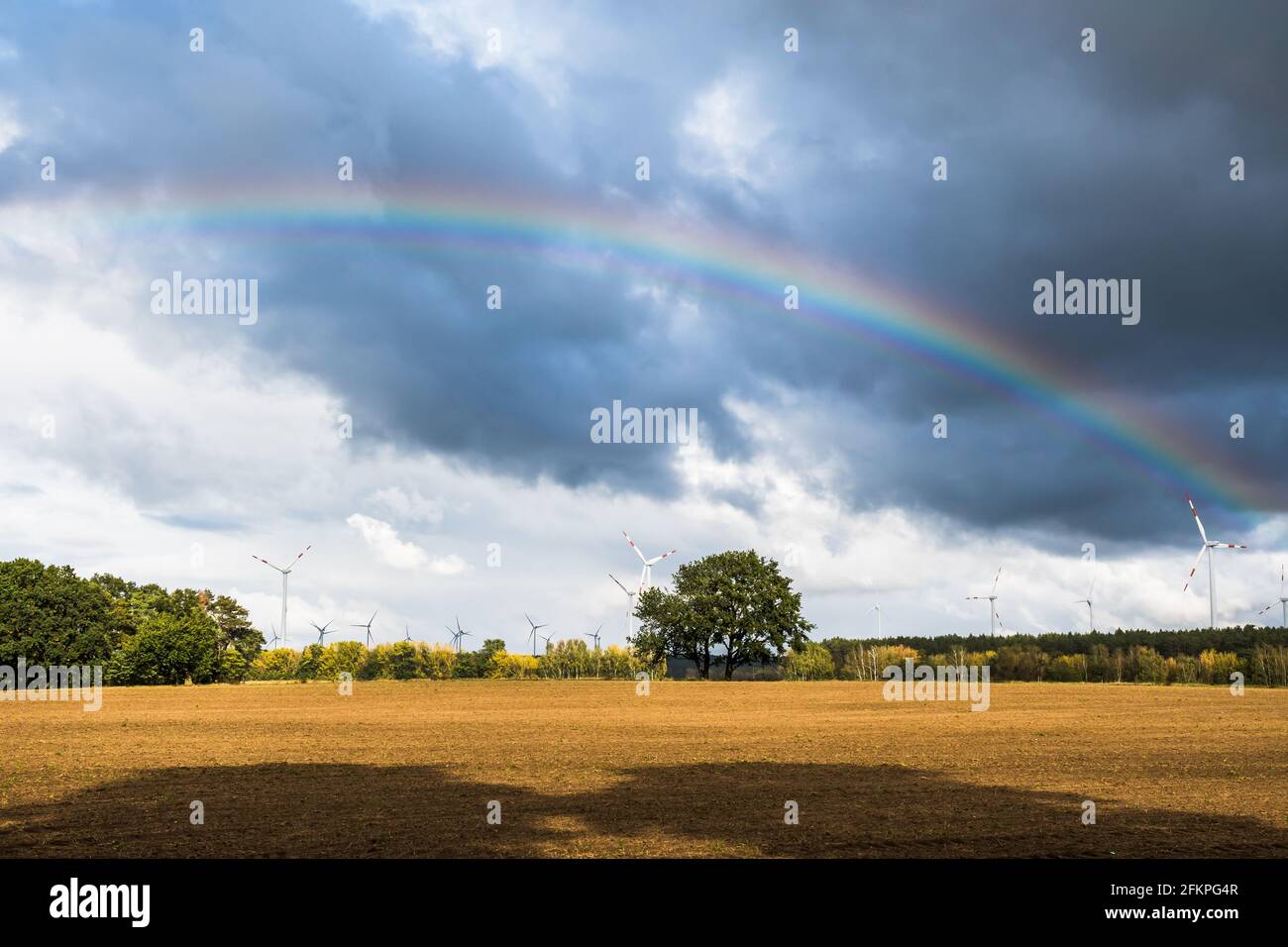 Wind turbine with rainbow hi-res stock photography and images - Alamy