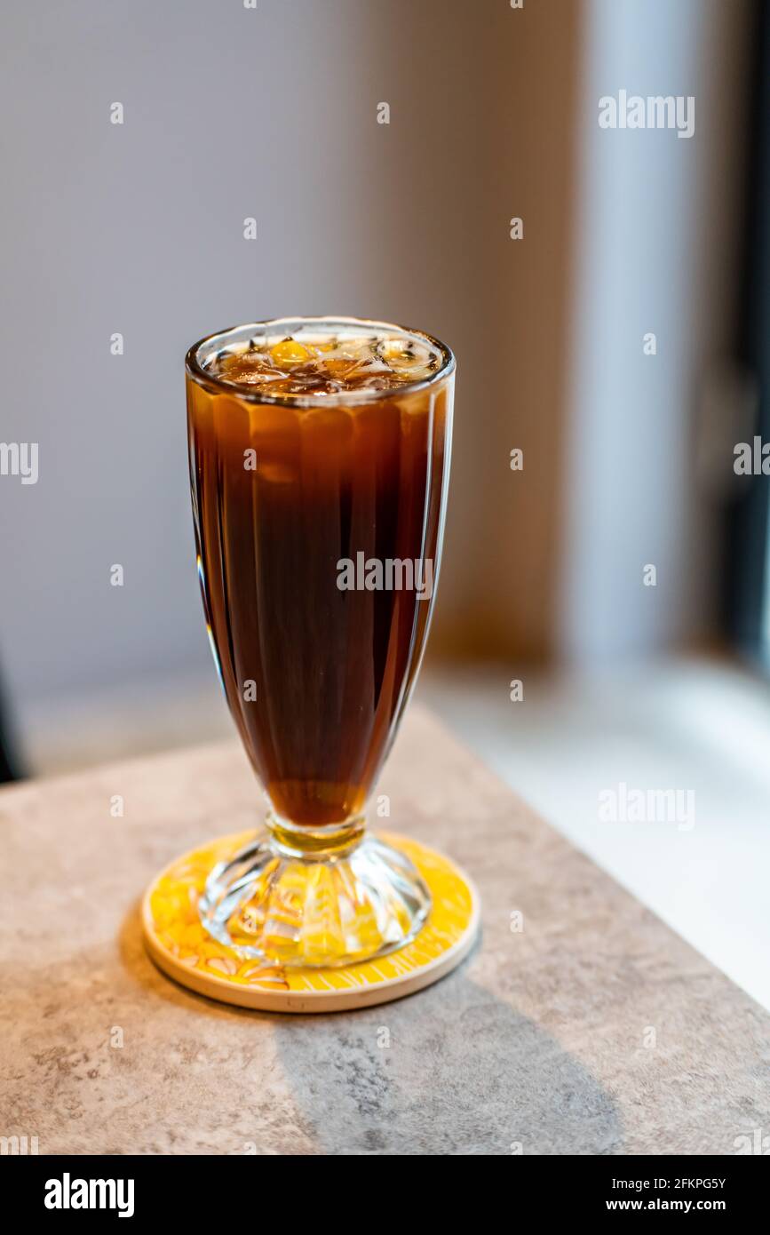 cold brew iced coffee. Urban coffee shop Stock Photo - Alamy