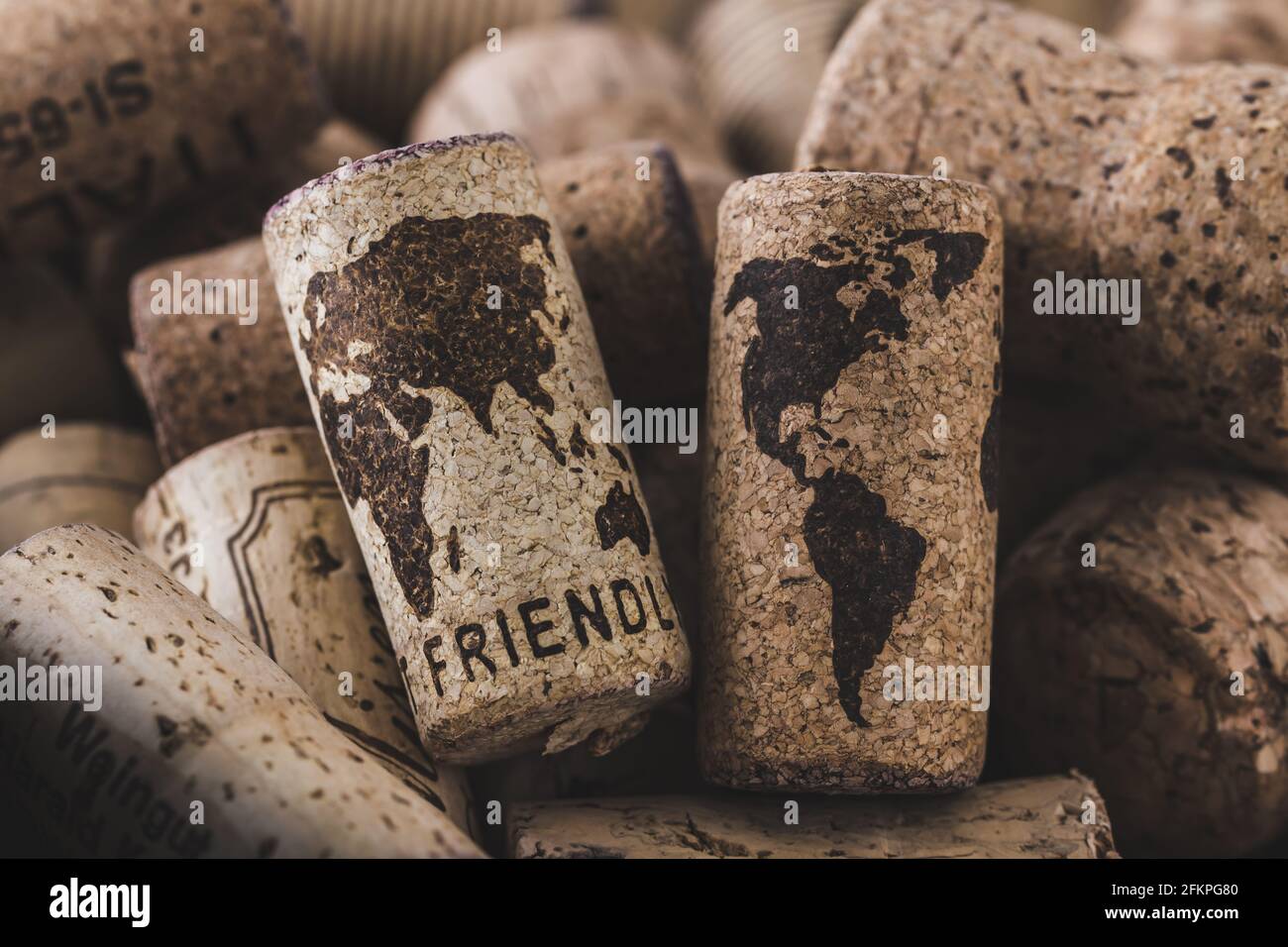 Wine cork world map hi-res stock photography and images - Alamy