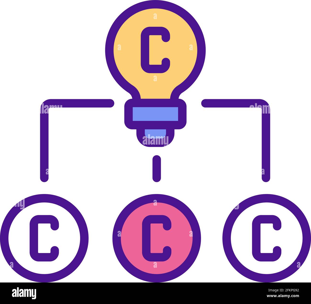 Copyright in derivative works RGB color icon Stock Vector Image & Art ...