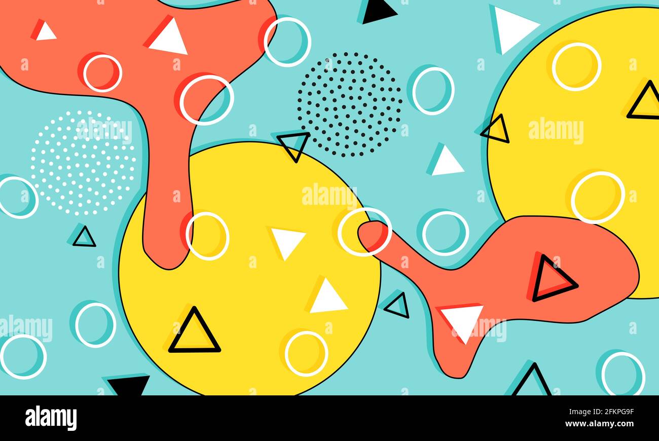 Memphis Pattern. Fun Background. Hipster Style. Vector illustration ...