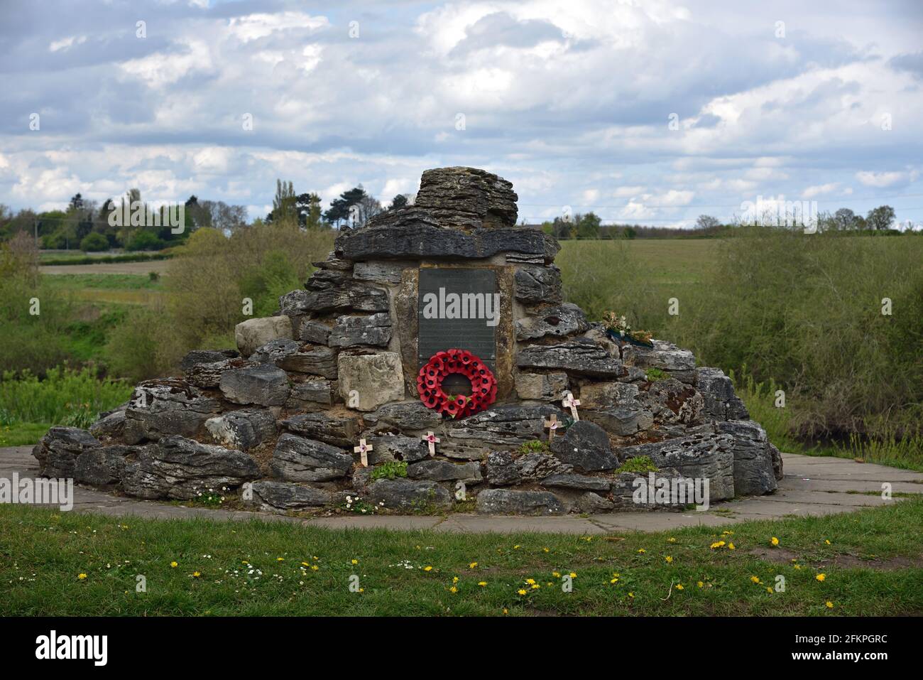 World war one and World War two war memorial next to the river ouse ...