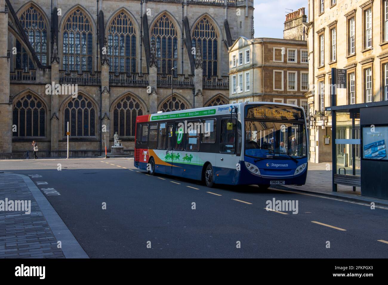 A single deck 2014 Alexander Dennis Enviro Stagecoach bus, waiting in ...