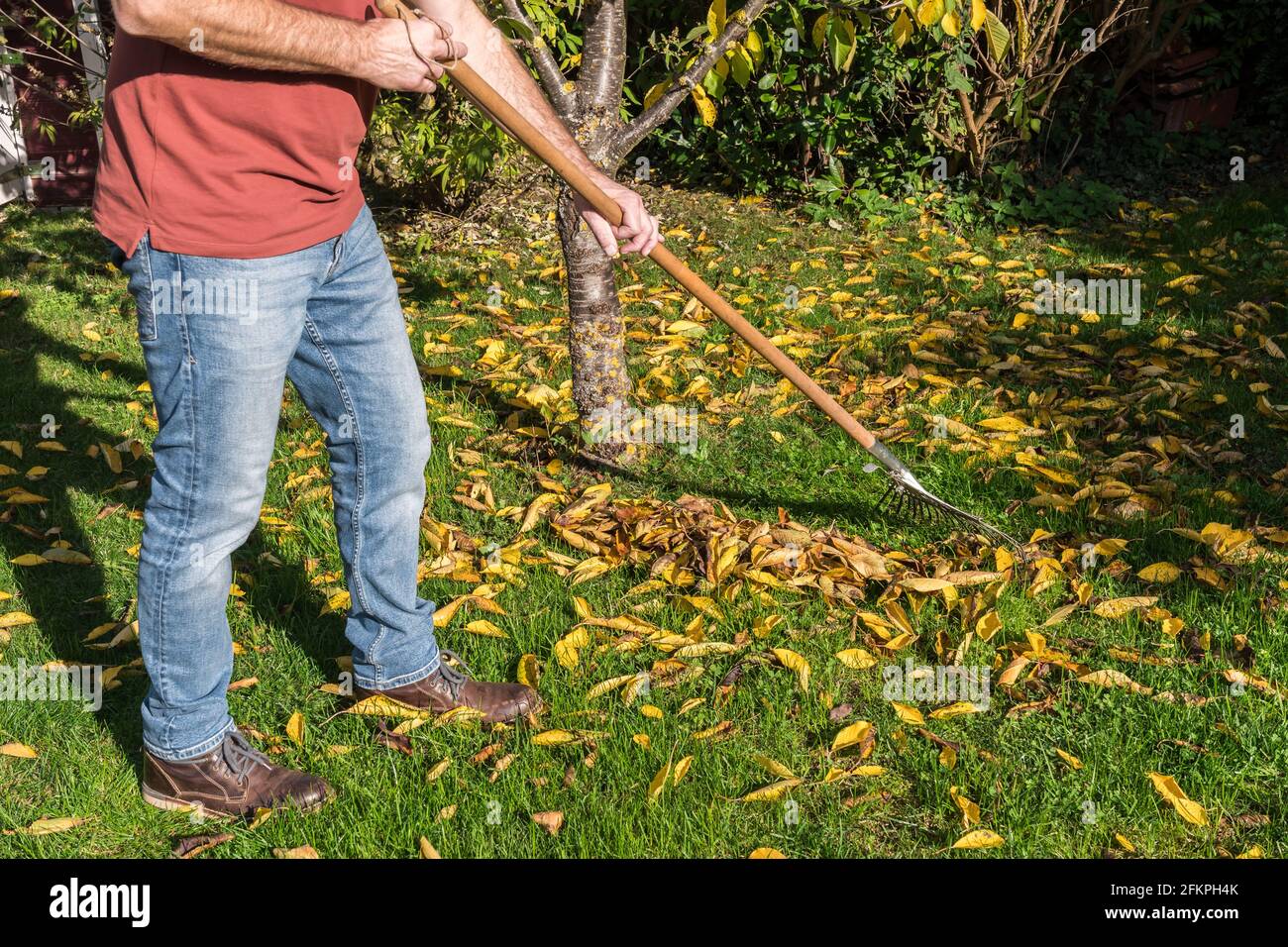 Male Raking Grass High Resolution Stock Photography and Images - Alamy