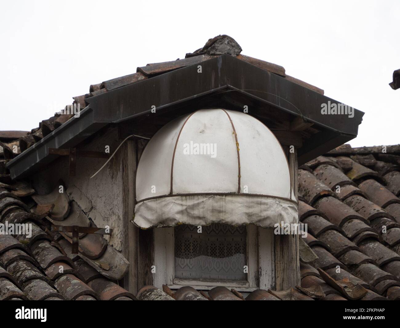 small bow window on brick house detail Stock Photo - Alamy