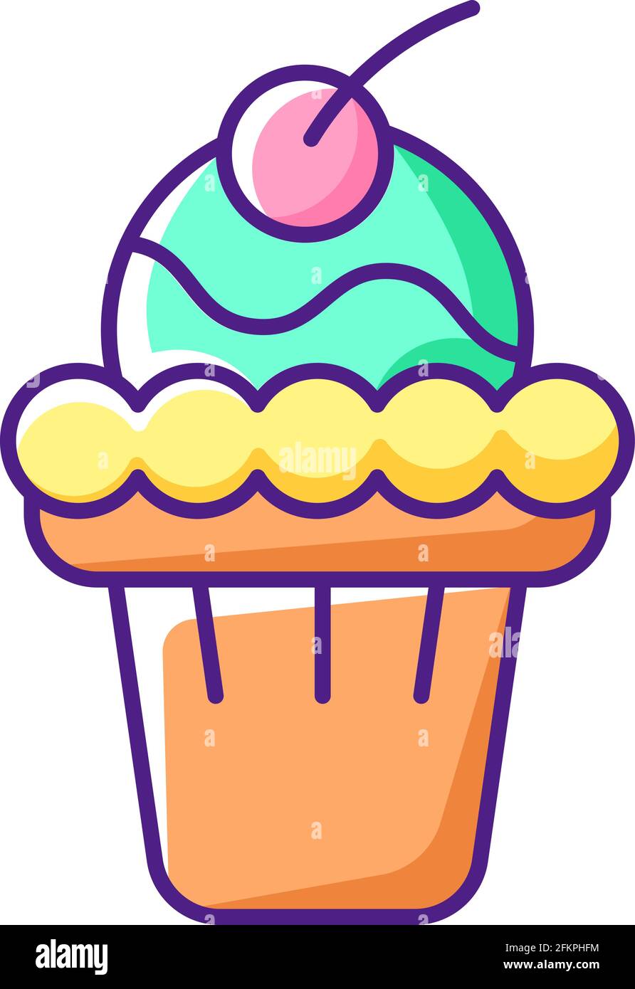 Simple cartoon soft serve Stock Vector Images - Alamy