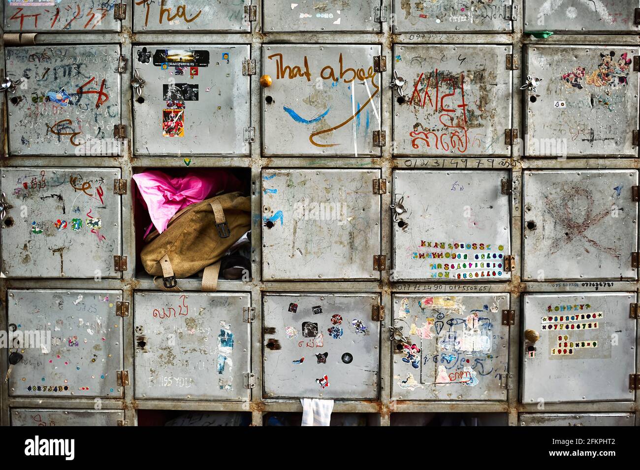 A locker in an orphanage of Siem Reap Cambodia Stock Photo - Alamy