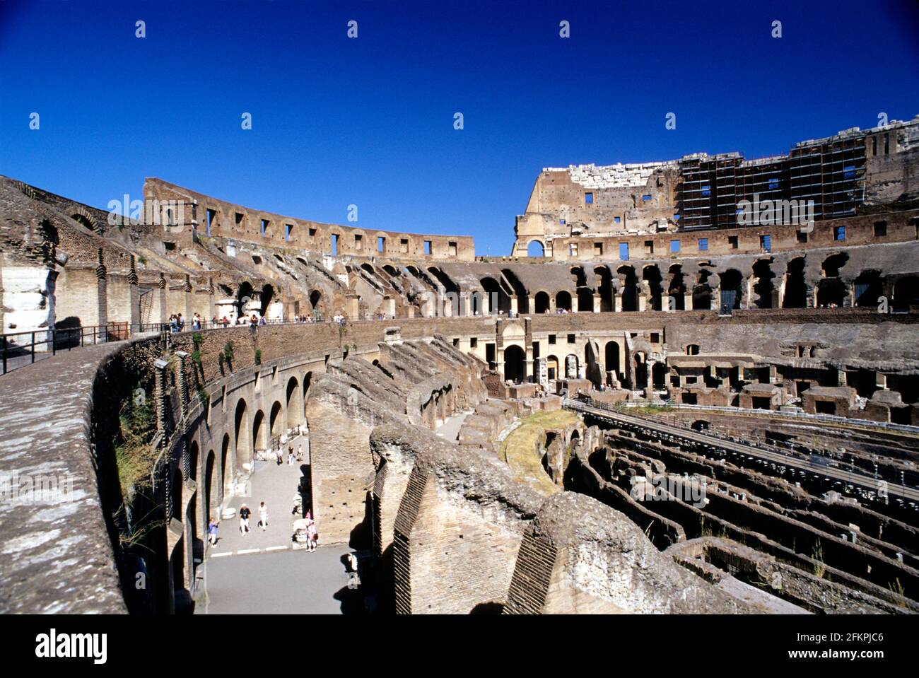 The Roman Coliseum, also known as Flavian Amphitheatre, in Rome, Italy ...