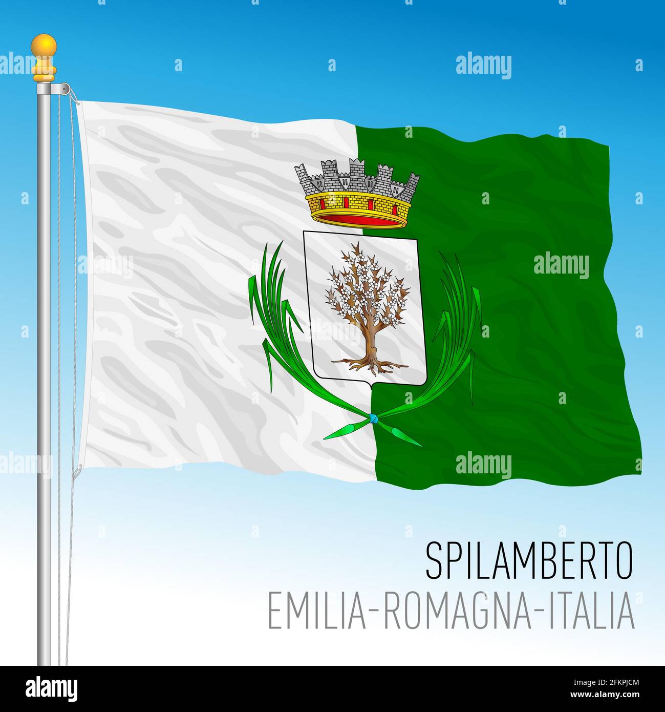 City of Spilamberto, Modena, Italy, flag of the municipality, vector ...