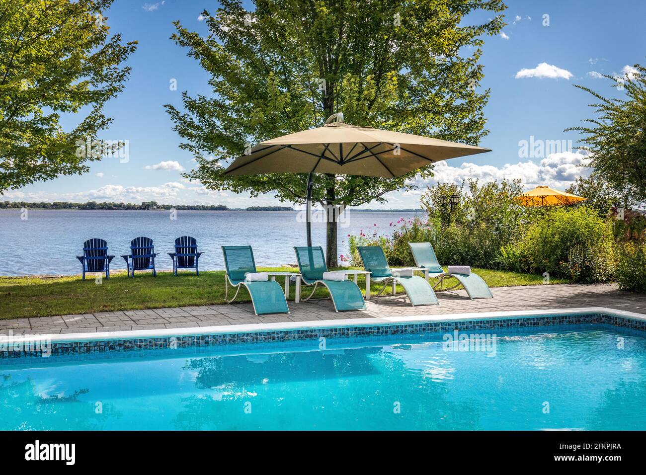 relaxing and seating by the water, waterfront Stock Photo - Alamy
