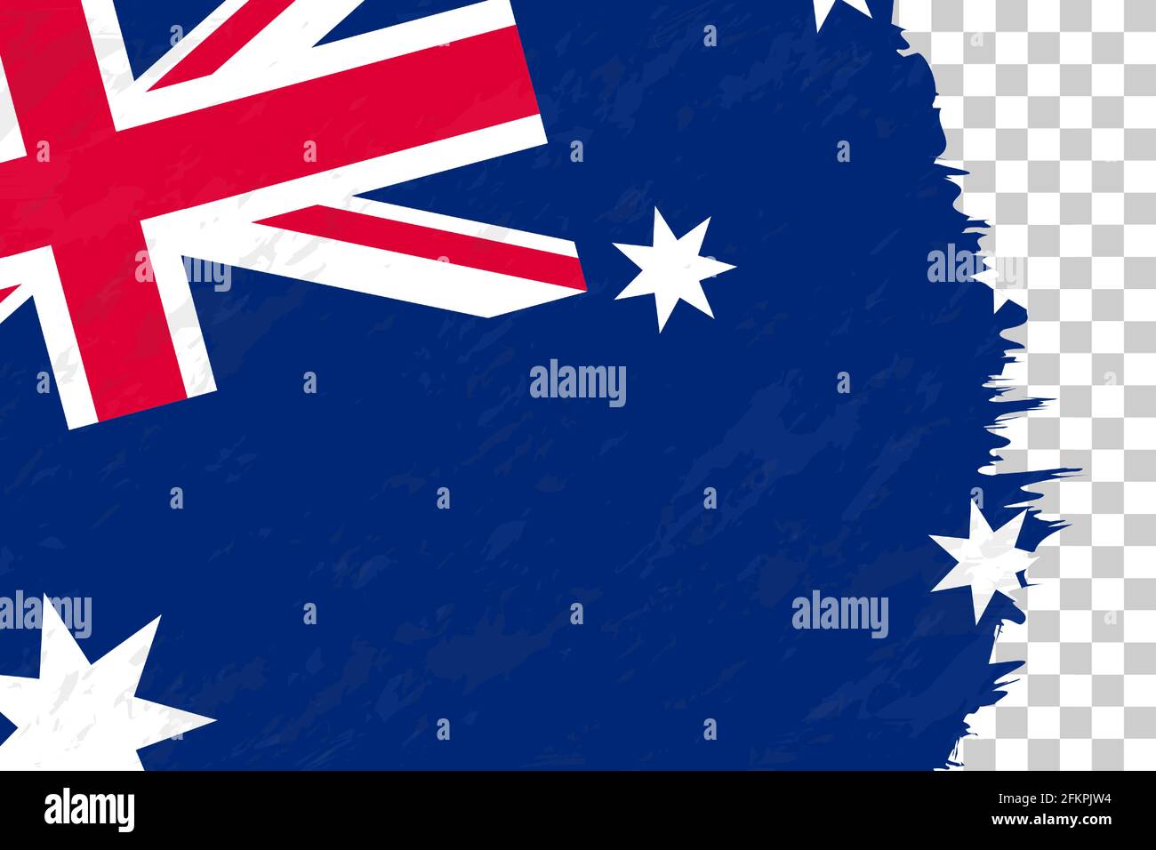 Horizontal Abstract Grunge Brushed Flag of Australia on Transparent ...