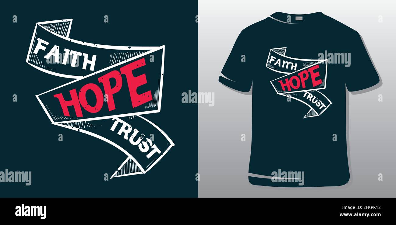 Motivational Quotes Design Vector. Faith hope trust Stock Vector Image ...